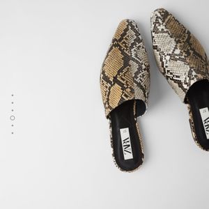 Zara | Shoes | Zara Animal Print Flat Mules Bloggers Favorite | Poshmark